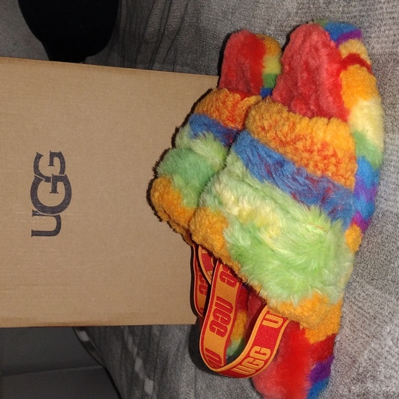 UGG | Shoes | Ugg Fluff Yeah Slide Cali Collage | Poshmark